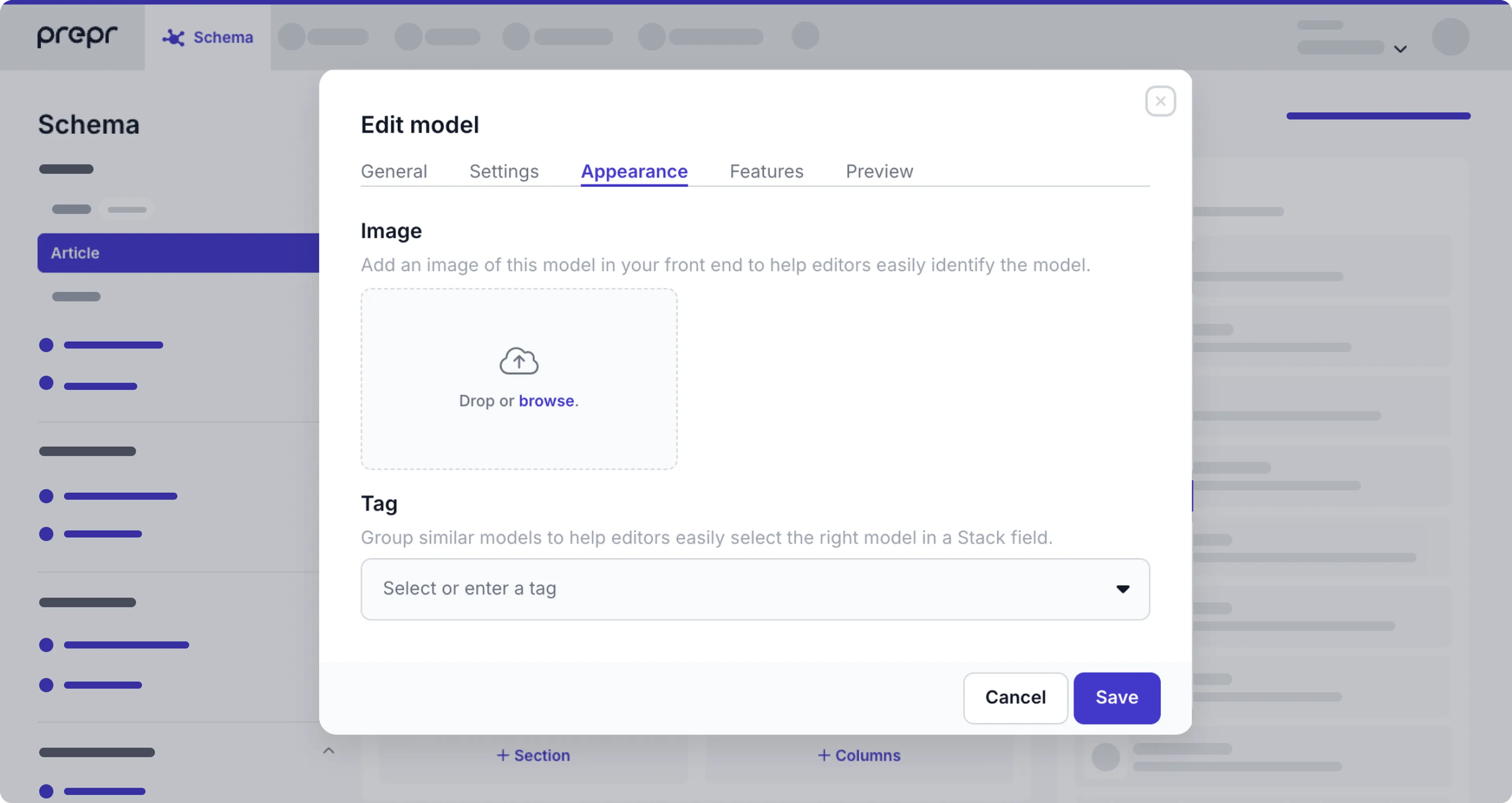Managing models – Prepr docs