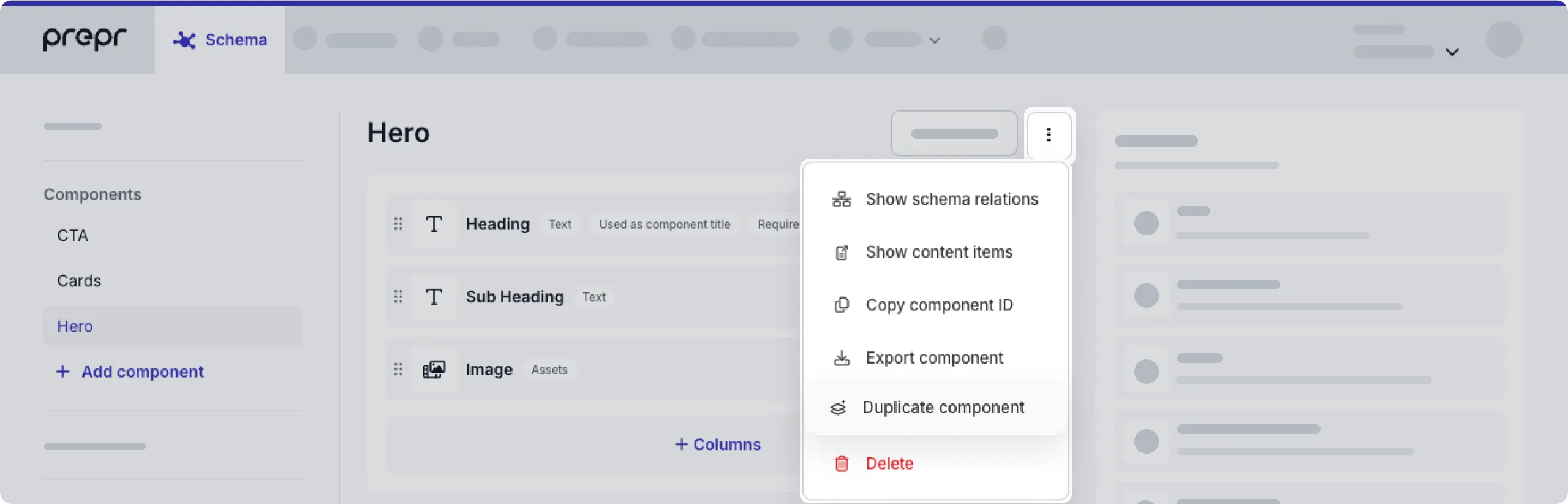 Managing Components – Prepr docs