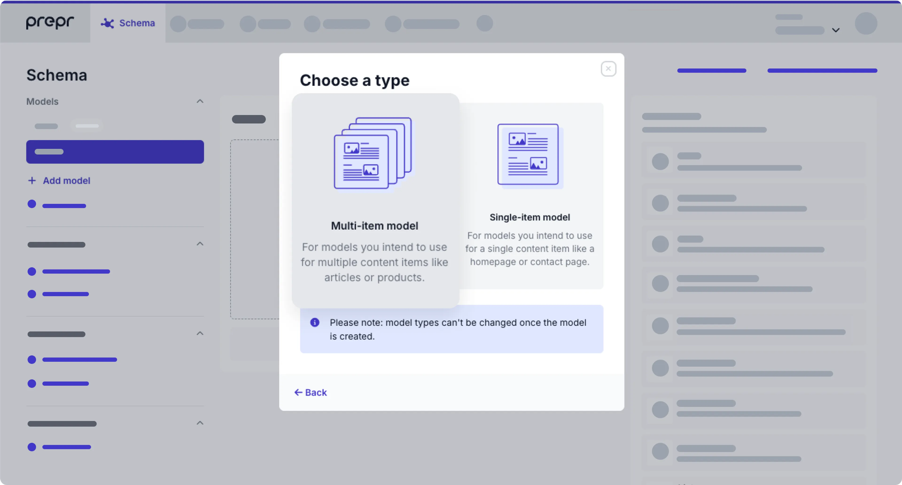 Managing models – Prepr docs
