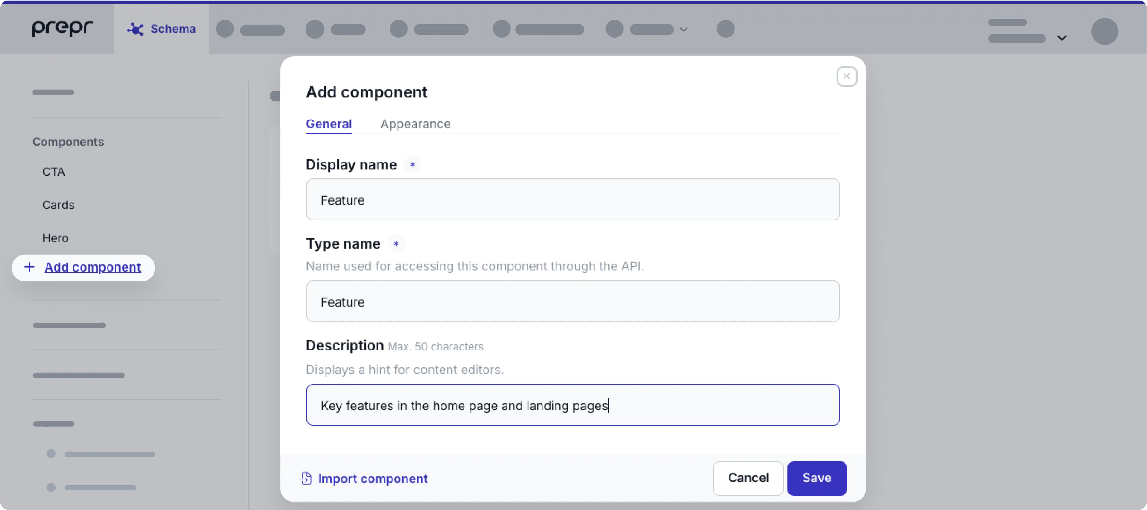 Managing components in Prepr CMS – Prepr docs
