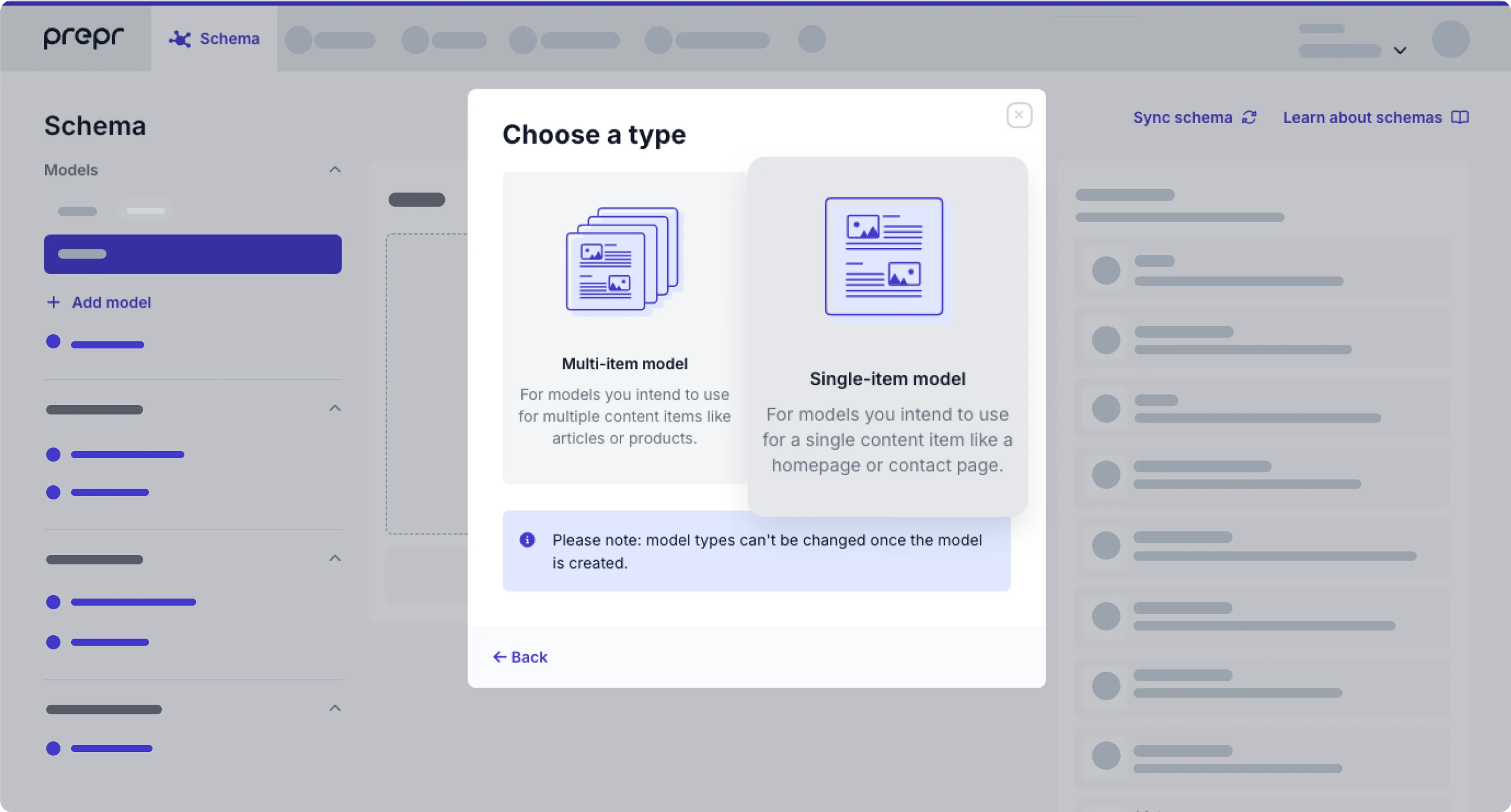 Managing models – Prepr docs