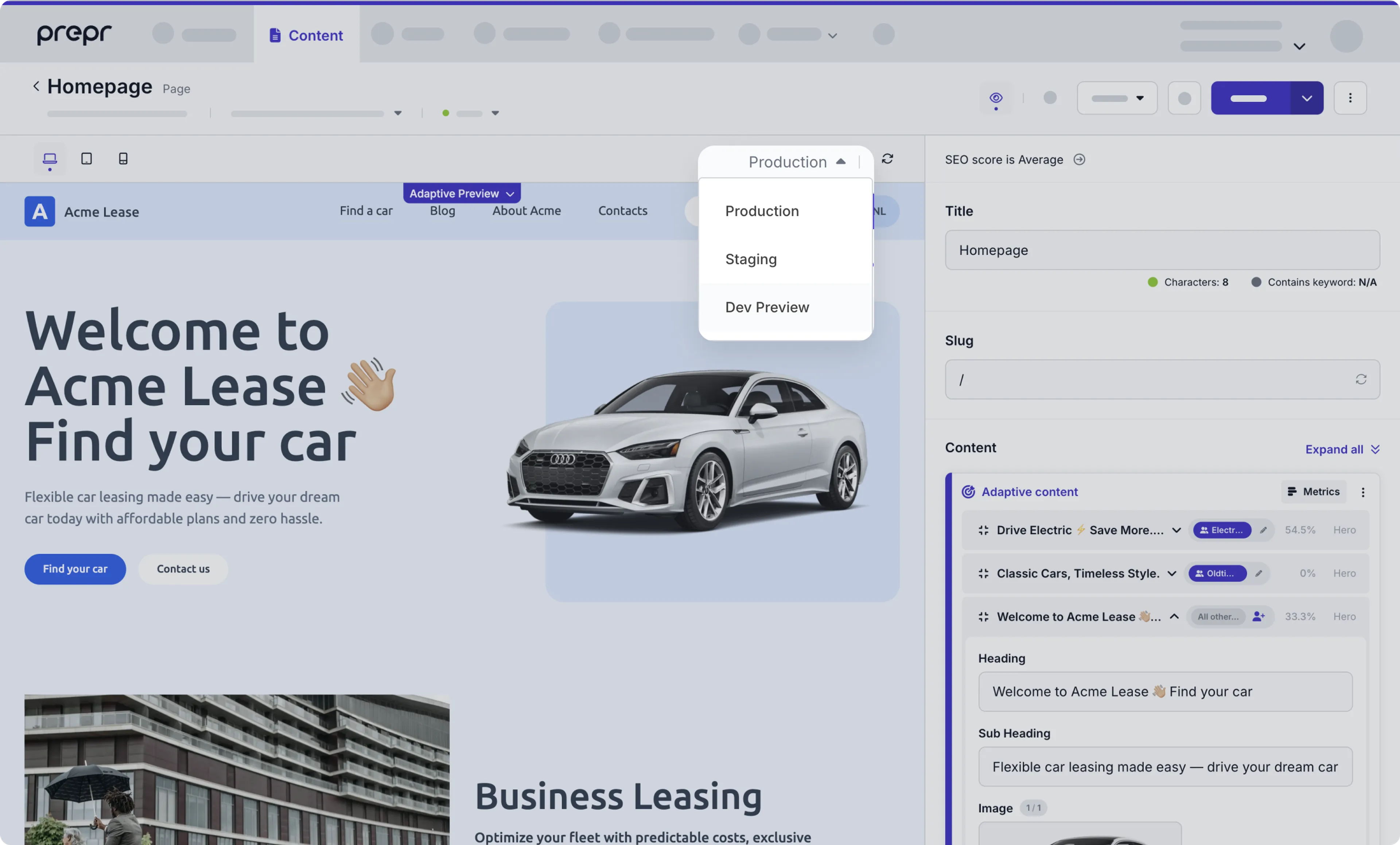Managing content items in Prepr guide – Prepr docs