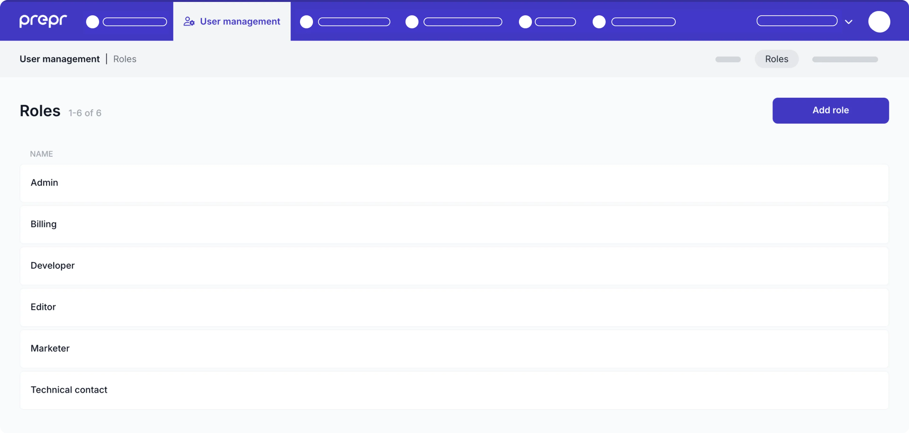 Managing user roles and permissions in Prepr CMS – Prepr docs