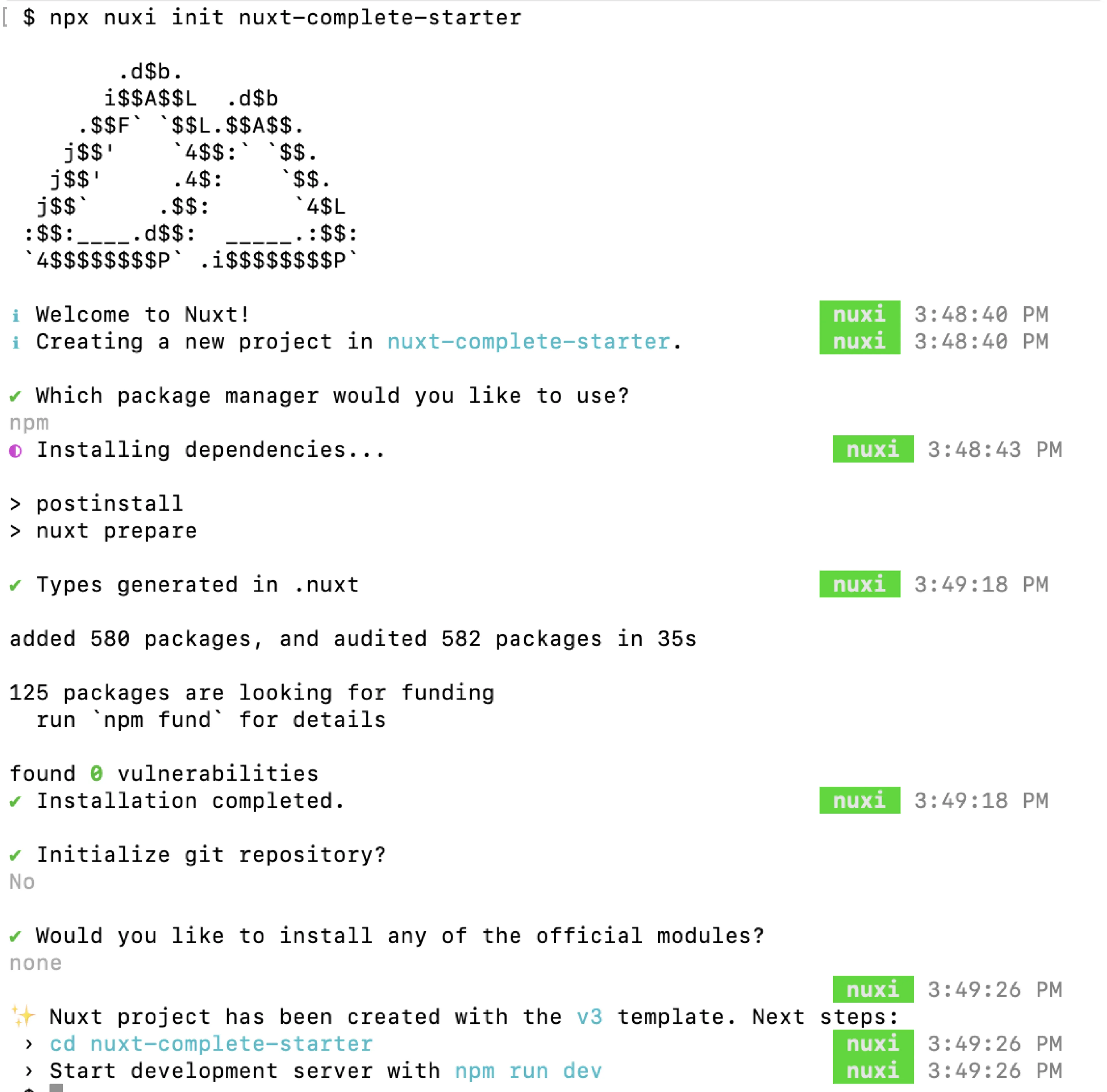 Set up a Nuxt project – Prepr docs