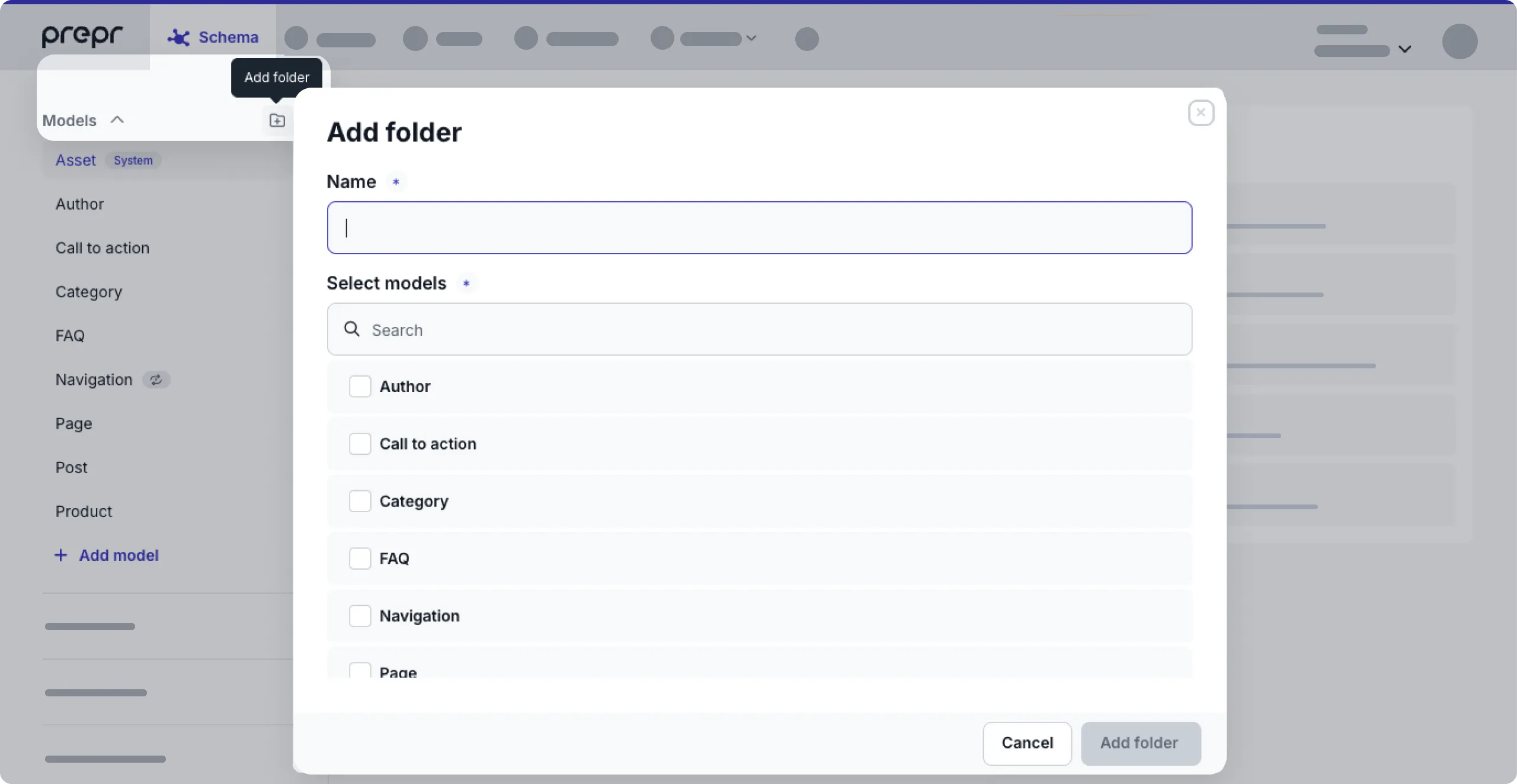 Managing models – Prepr docs