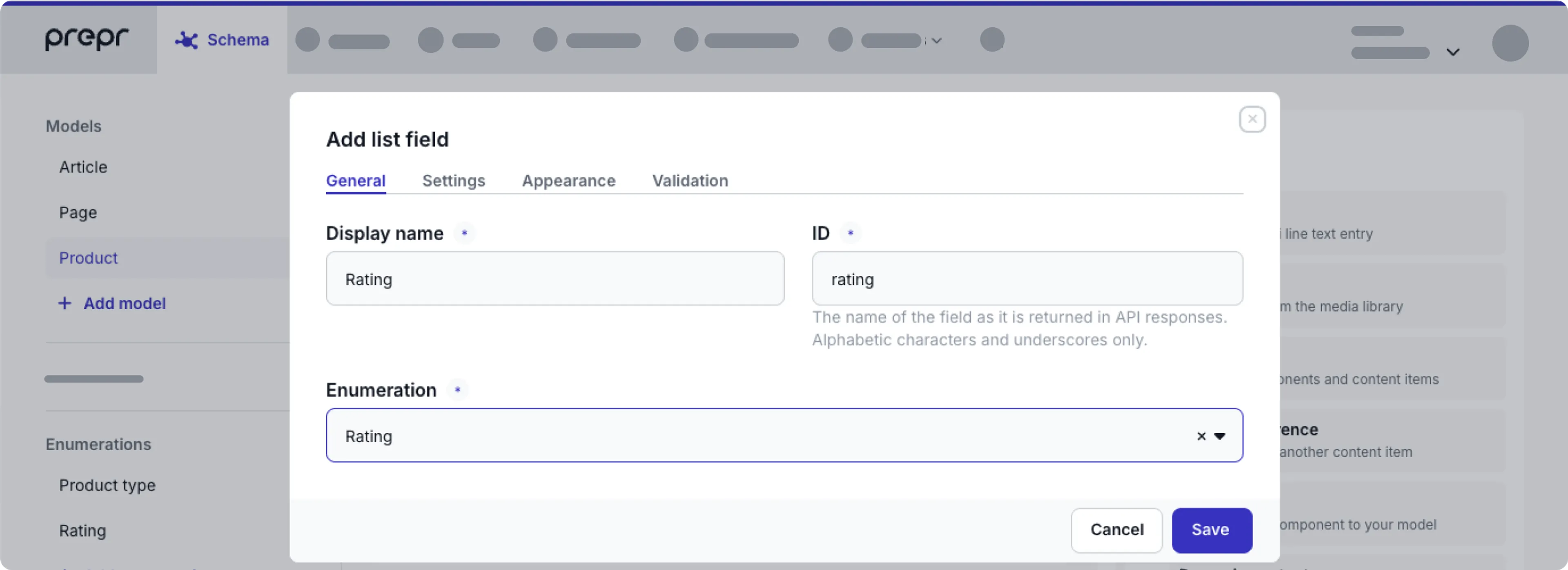 How to manage enumerations in Prepr CMS – Prepr docs