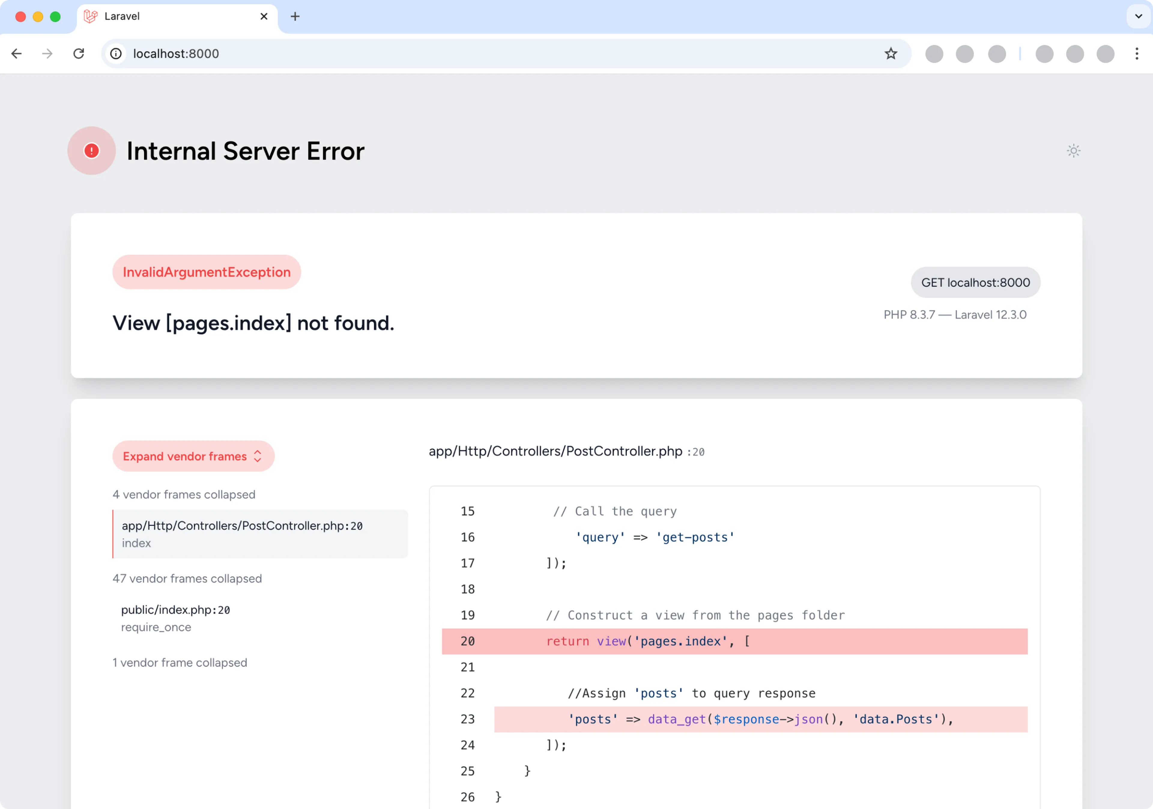 Laravel quick start guide to connect Prepr CMS – Prepr docs
